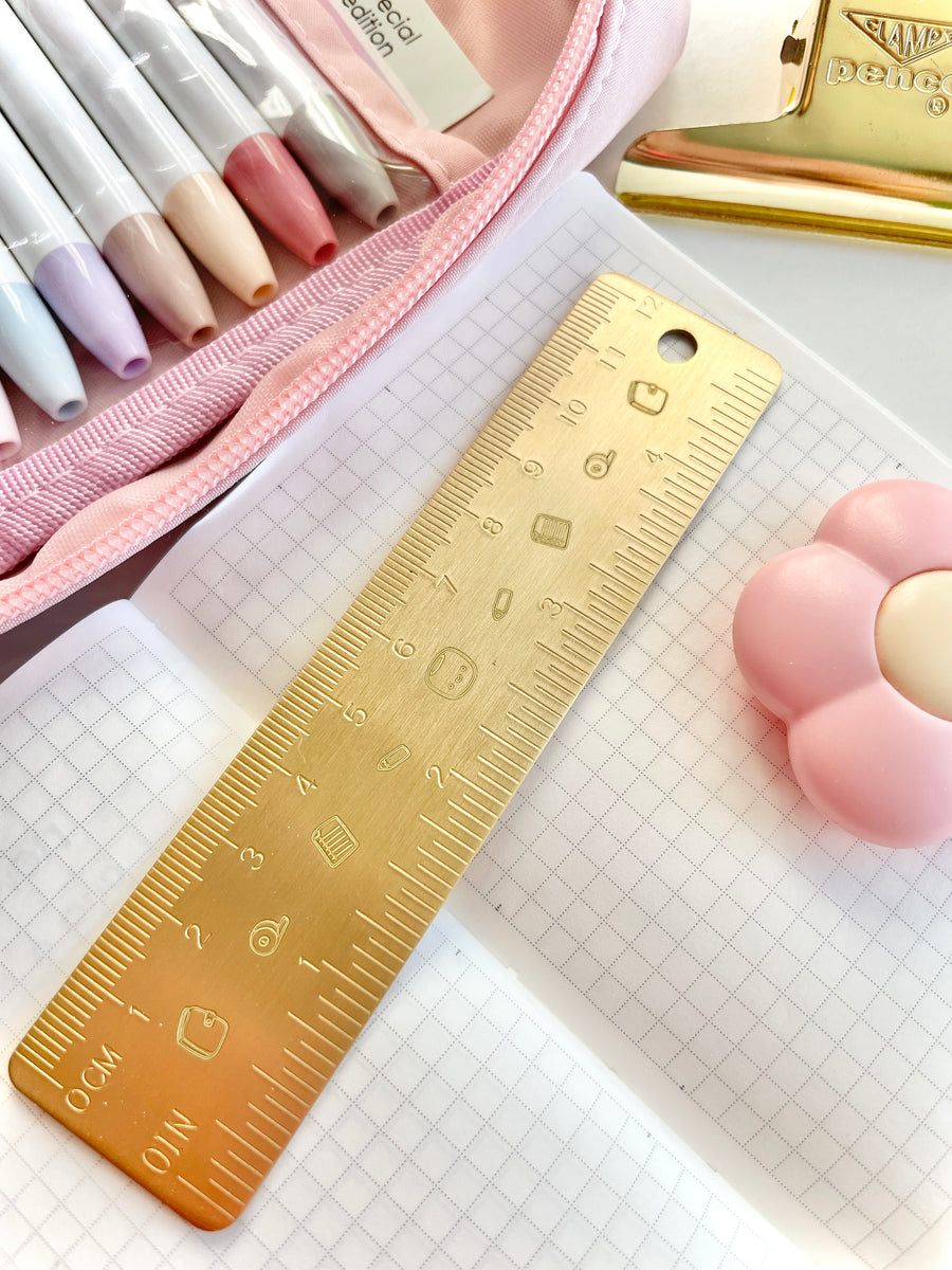 METAL RULER - COCOA STATIONERY - 12cm