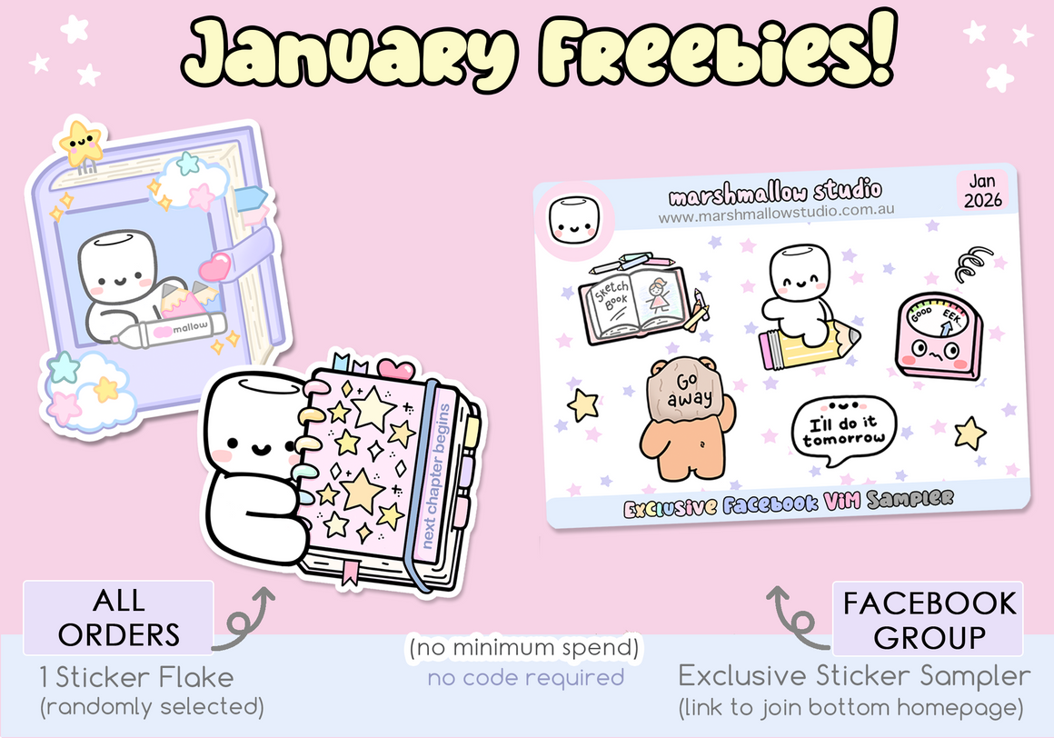 Marshmallow Studio Australian Planner Stickers in Australia Worldwide ...