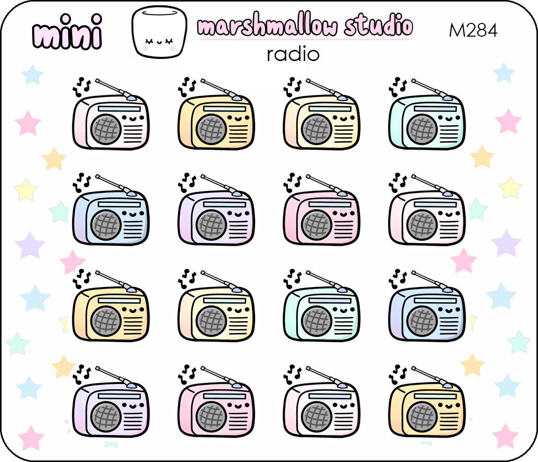 MINI STICKERS - RADIO - M284