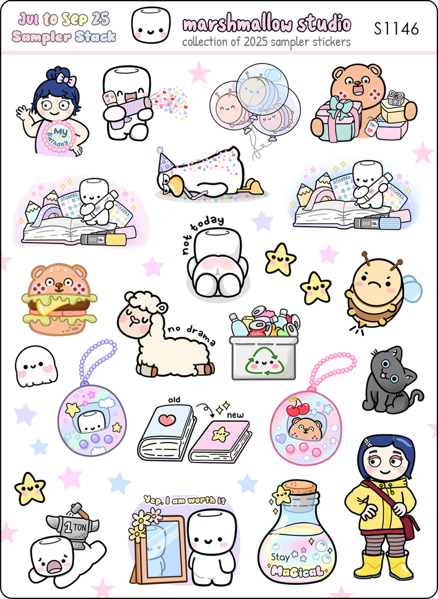 2025 JULY TO SEPT STICKER SAMPLER STACK - S1146