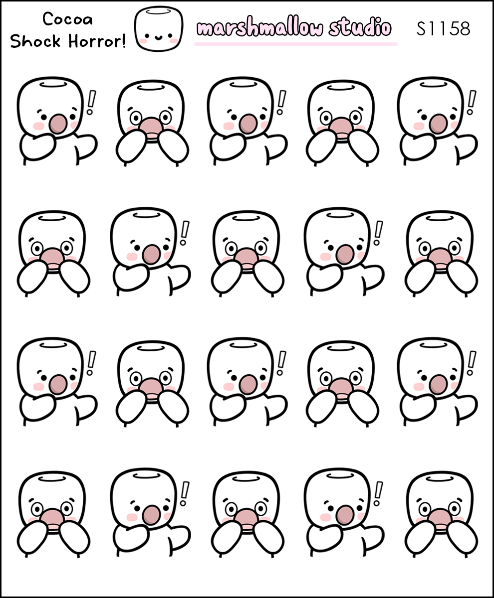 COCOA "SHOCK HORROR!" STICKERS - S1158