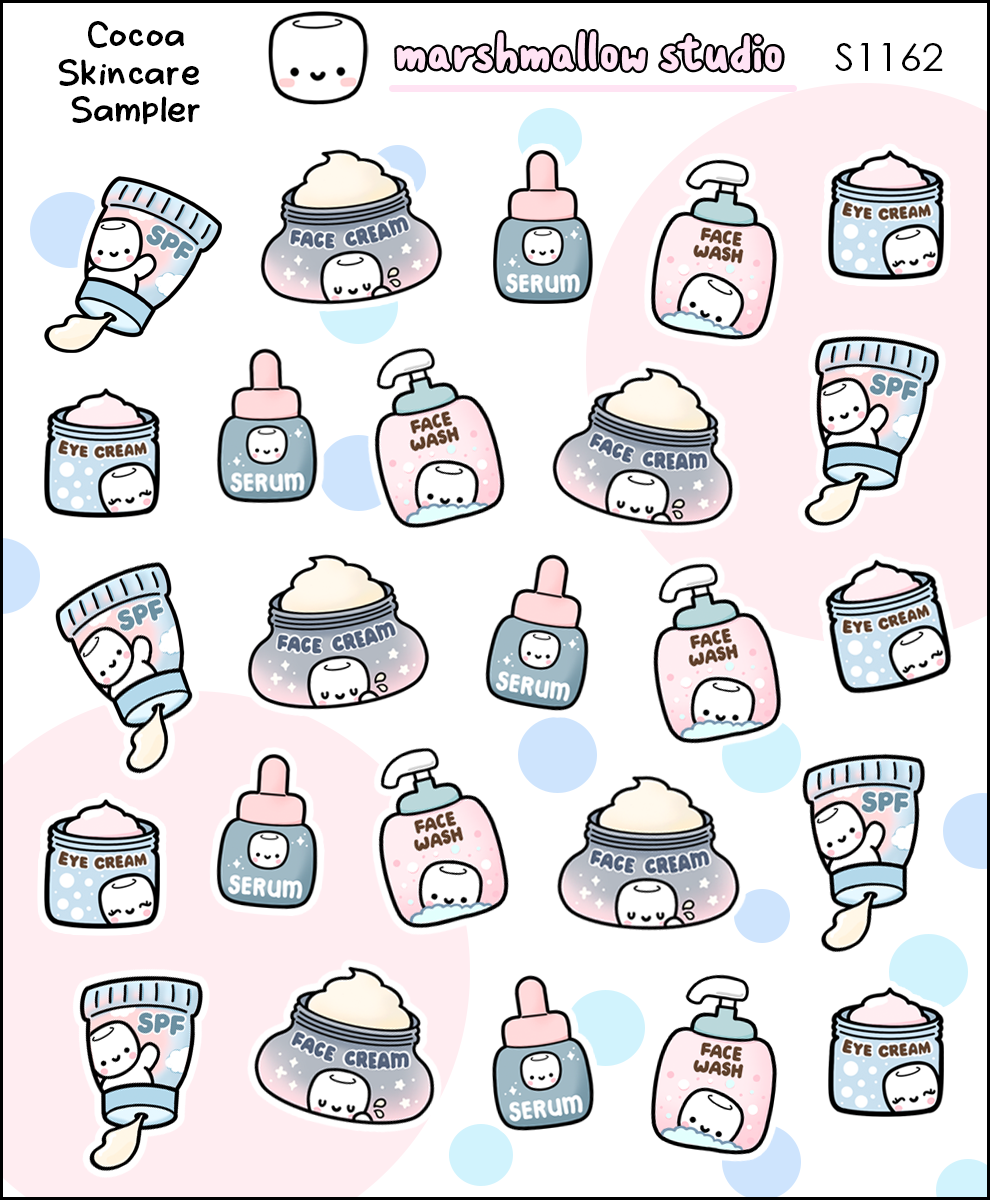 COCOA - SKINCARE STICKER SAMPLER - S1162