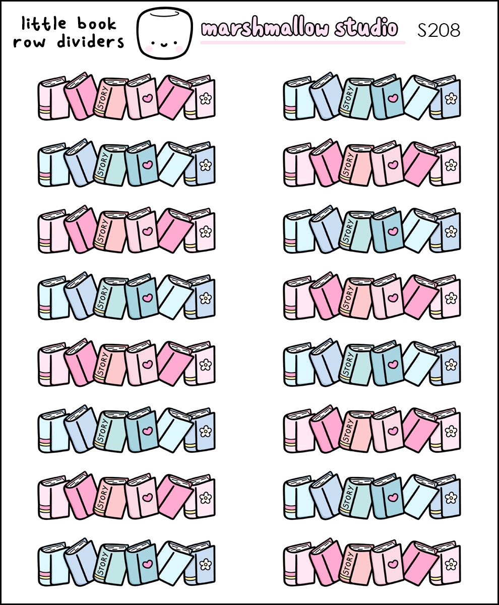 LITTLE BOOK ROW DIVIDERS - PLANNER STICKERS - S208