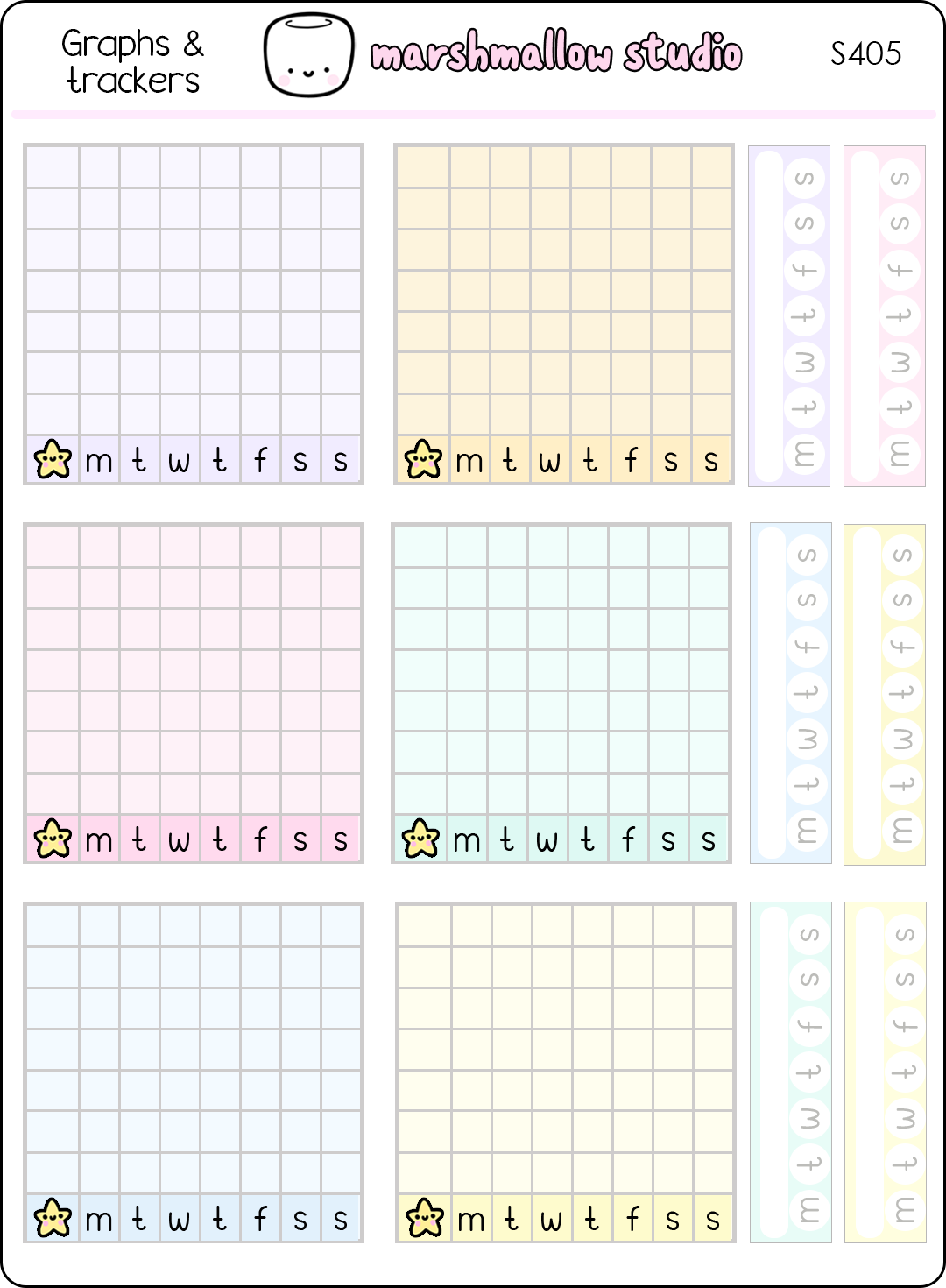 GRAPHS & TRACKER STICKERS - S405