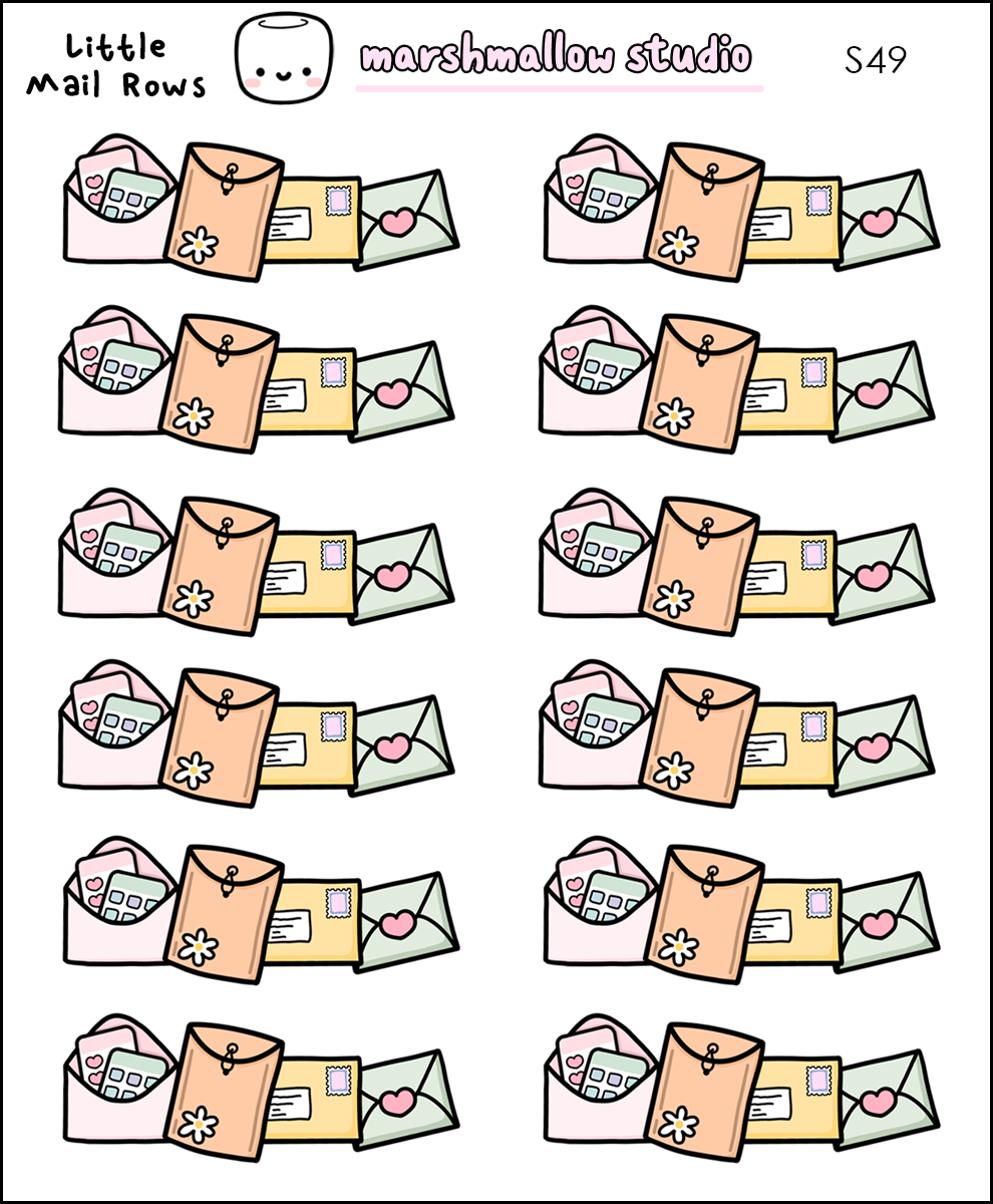 LITTLE MAIL ROWS STICKERS - S49