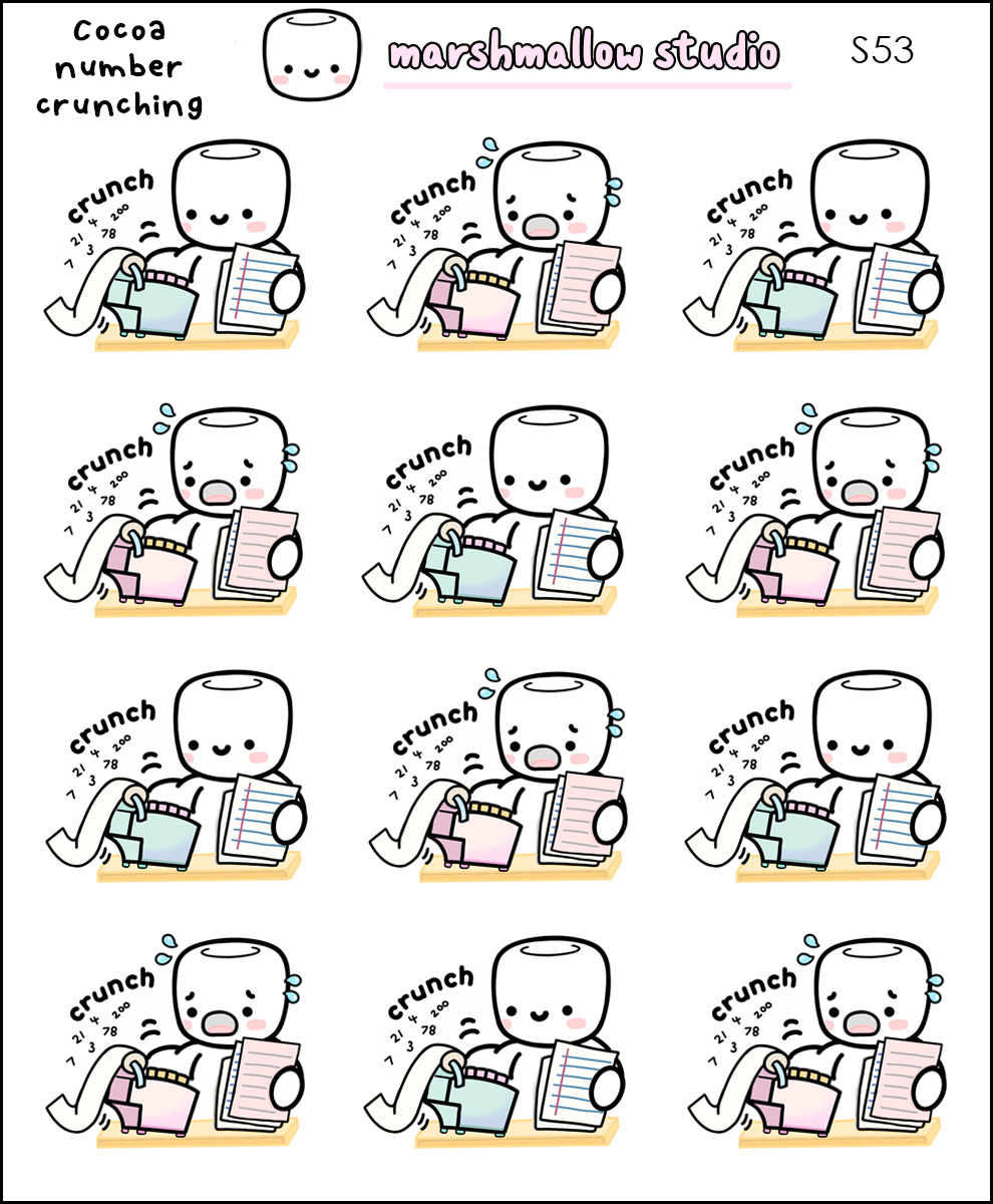 COCOA - NUMBER CRUNCHING - PLANNER STICKERS - S53