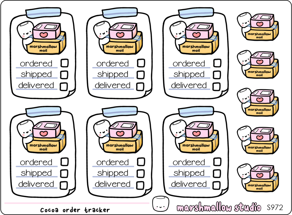 MARSHMALLOW ORDER STICKERS - S972