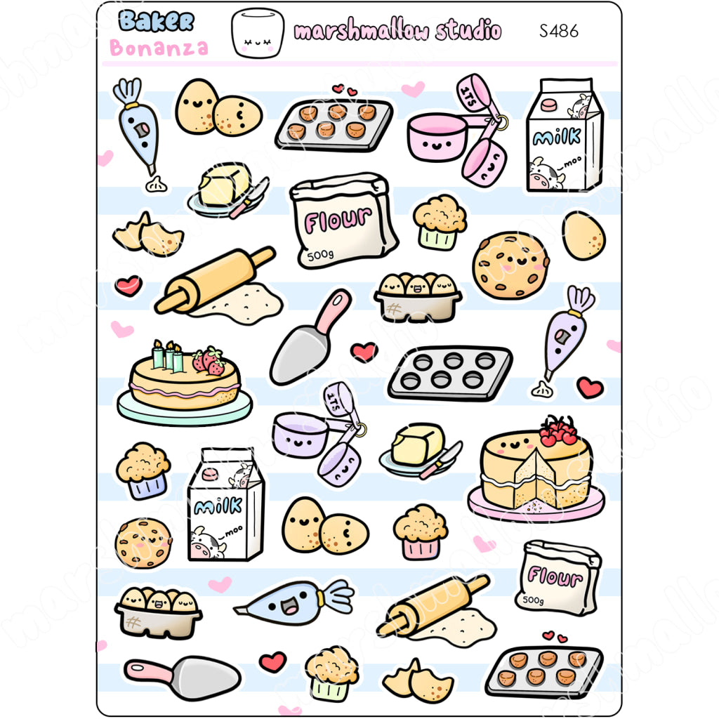 BAKER BONANZA STICKER SAMPLER - S486
