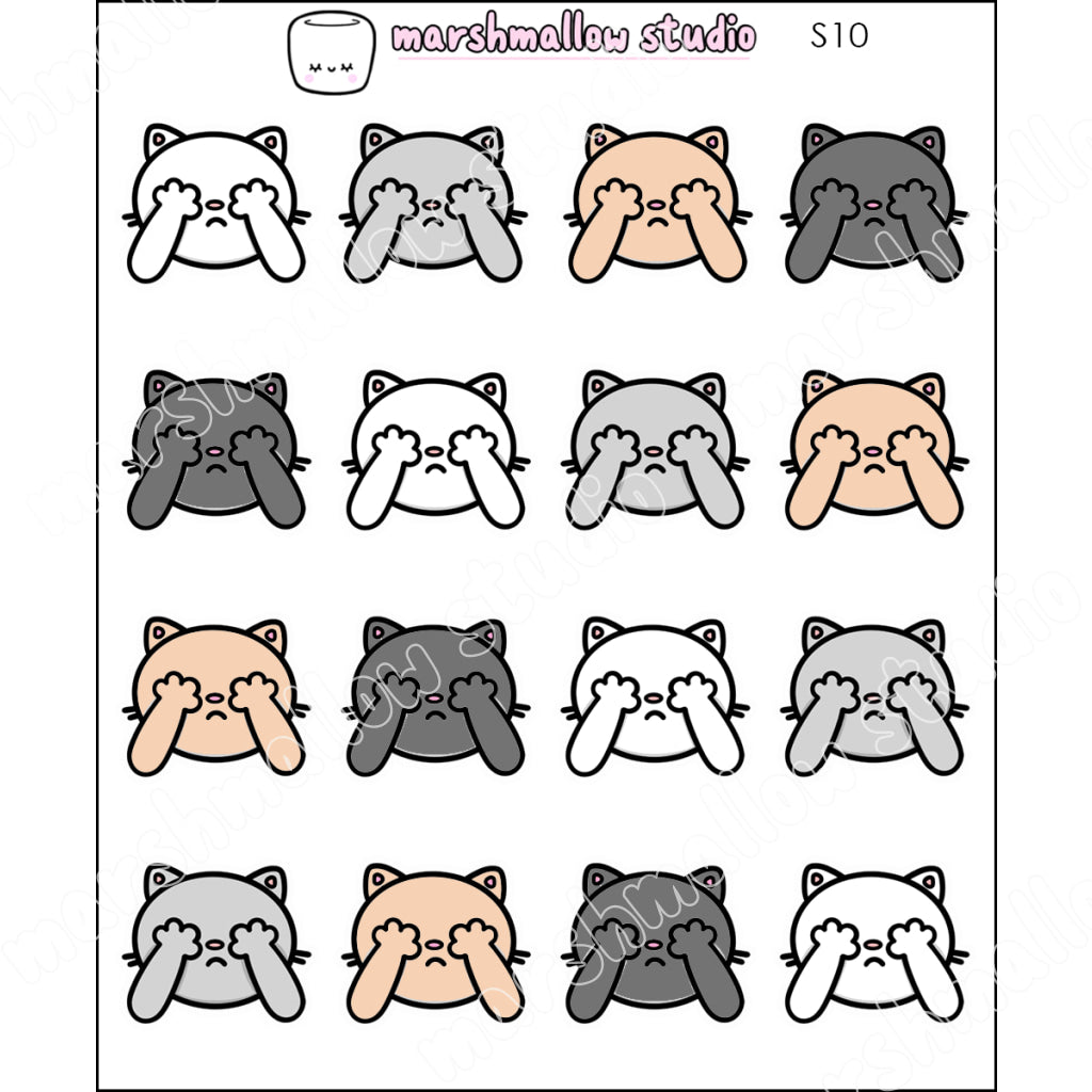 CATS & KITTIES HIDING - PLANNER STICKERS - S10