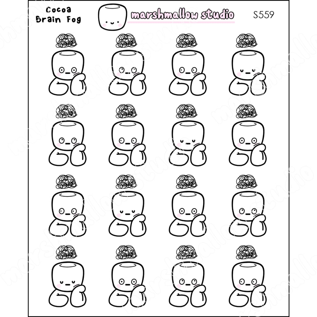 COCOA - BRAIN FOG - PLANNER STICKERS - S559