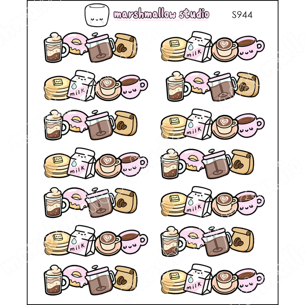 COFFEE STRIPS - PLANNER STICKERS - S944