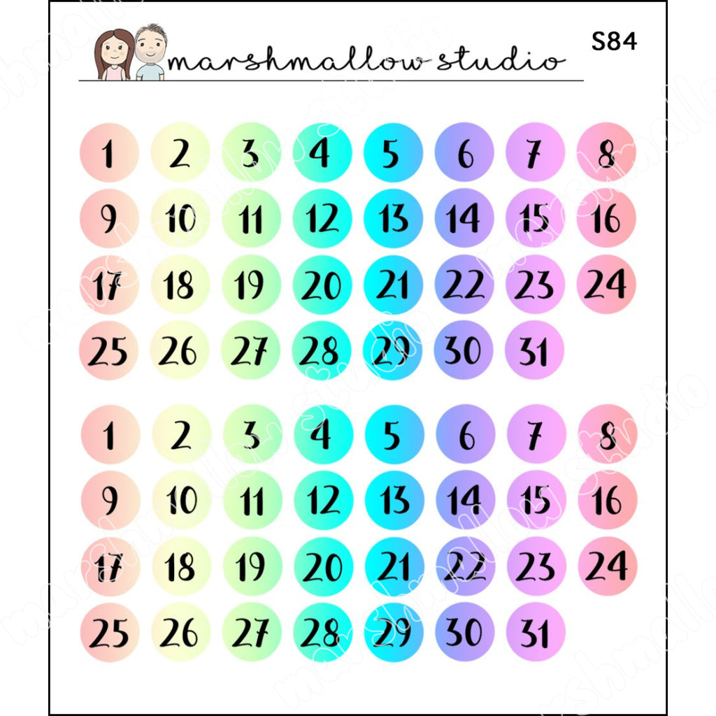 DATE DOTS - CANDY POP - PLANNER STICKERS - S84