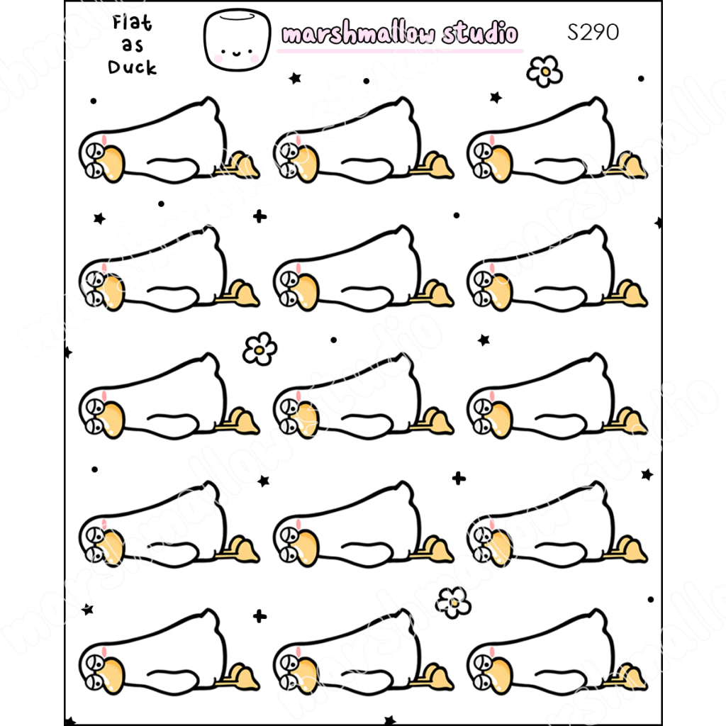FLAT DUCK - FLAT AS DUCK - PLANNER STICKERS - S280