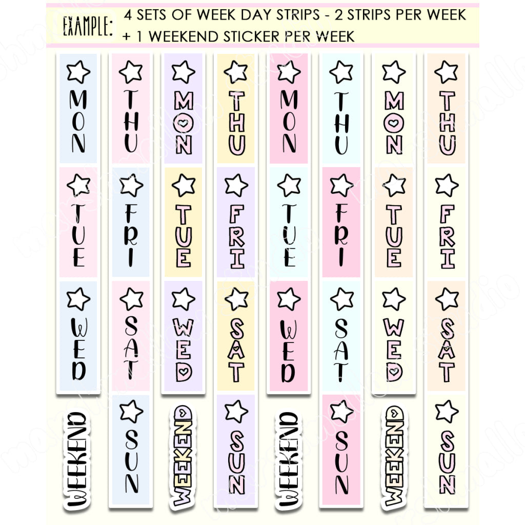 HOBONICHI WEEKS DATE STRIPS STICKERS - S166