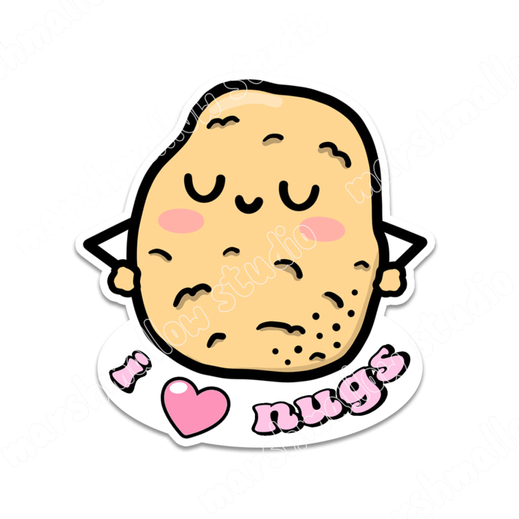 I LOVE NUGS! - PEARLY GLOSS - STICKER FLAKE - F115