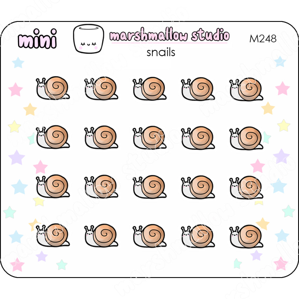 MINI STICKERS - SNAILS - M248
