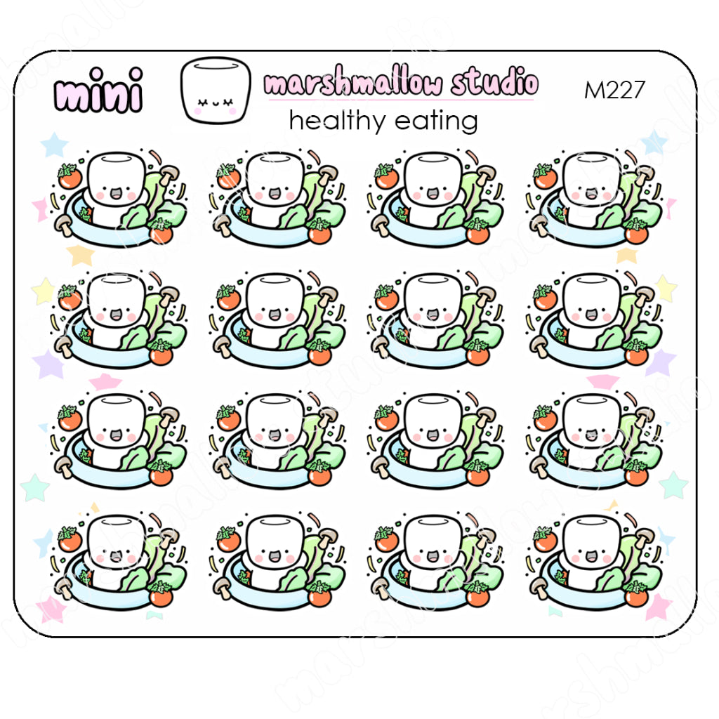 MINI STICKERS - COCOA HEALTHY EATING - PLANNER STICKERS - M227