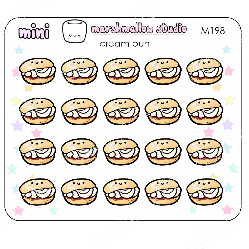MINI STICKERS - CREAM BUN - PLANNER STICKERS - M198