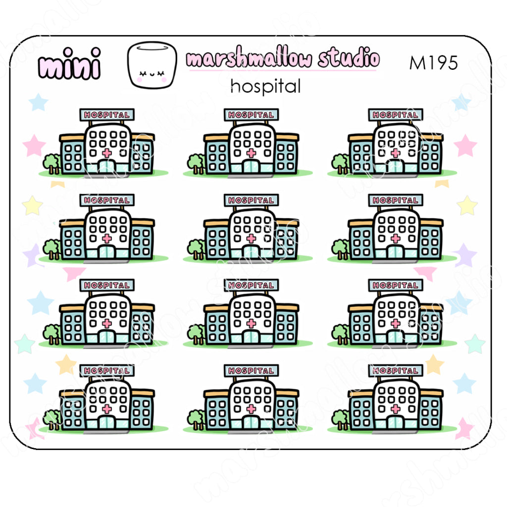 MINI STICKERS - HOSPITAL - PLANNER STICKERS - M195