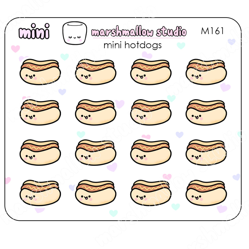 MINI STICKERS - HOTDOGS - PLANNER STICKERS - M161