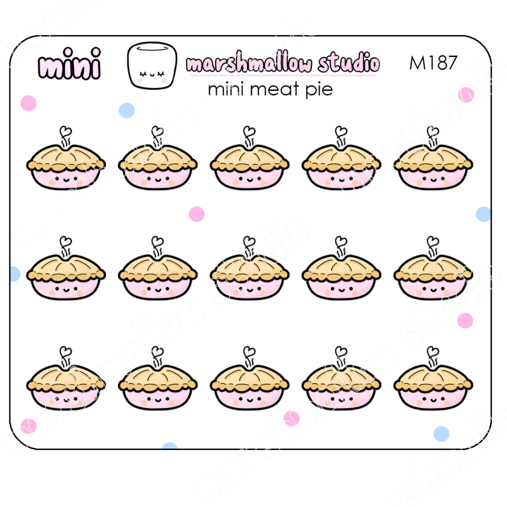 MINI STICKERS - MEAT PIES - PLANNER STICKERS - M187