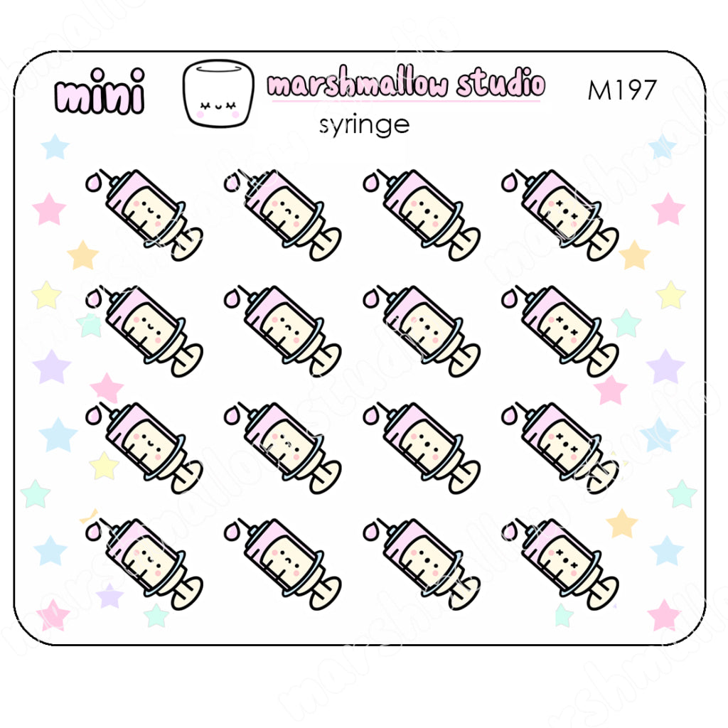 MINI STICKERS - SYRINGE - M197