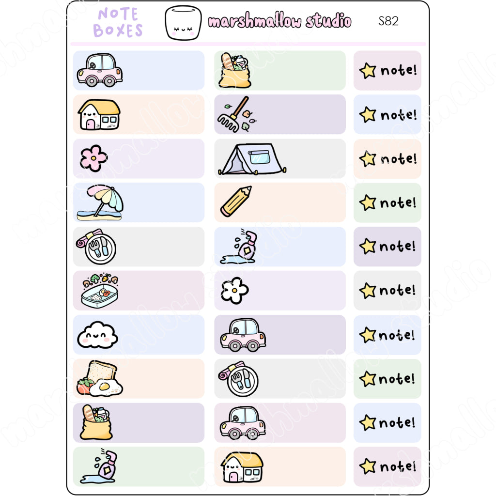 NOTE BOXES 2 - PLANNER STICKERS - S82