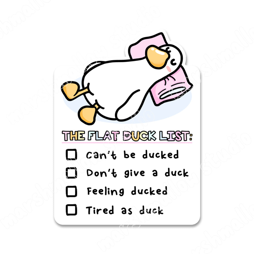 STICKER FLAKE - FLAT DUCK LIST - F293
