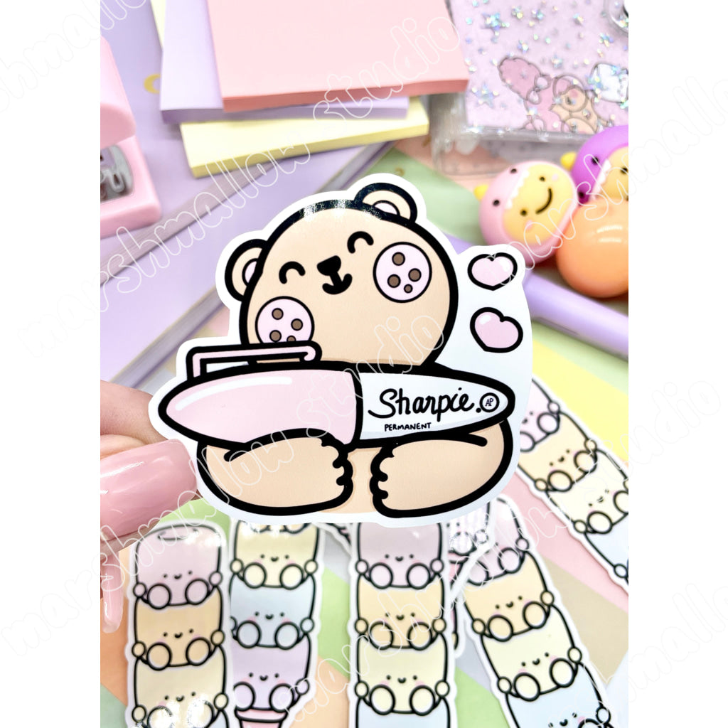 STICKER FLAKE - FRECKLE BEAR SHARPIE LOVE - F201