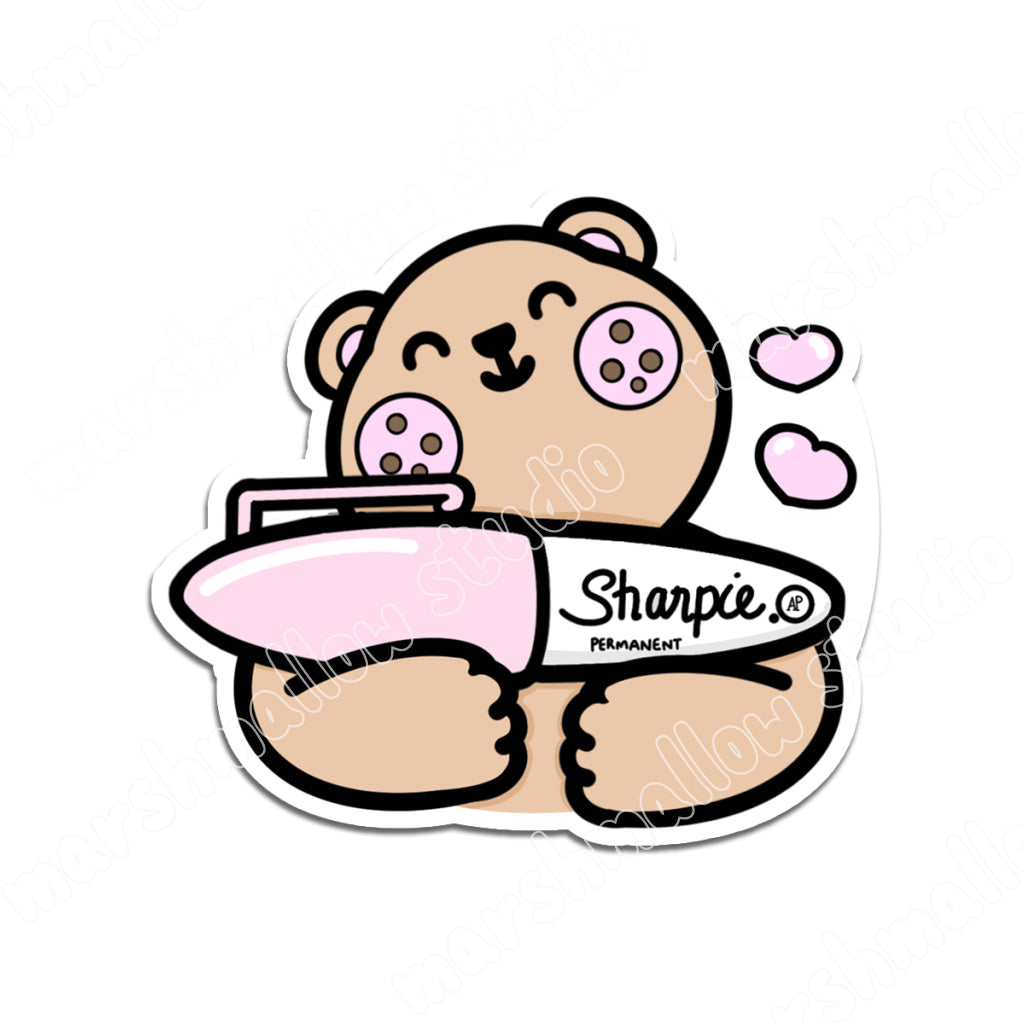 STICKER FLAKE - FRECKLE BEAR SHARPIE LOVE - F201