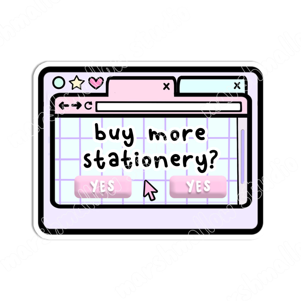STICKER FLAKE - WEB BROWSER "BUY MORE STATIONERY" - F199