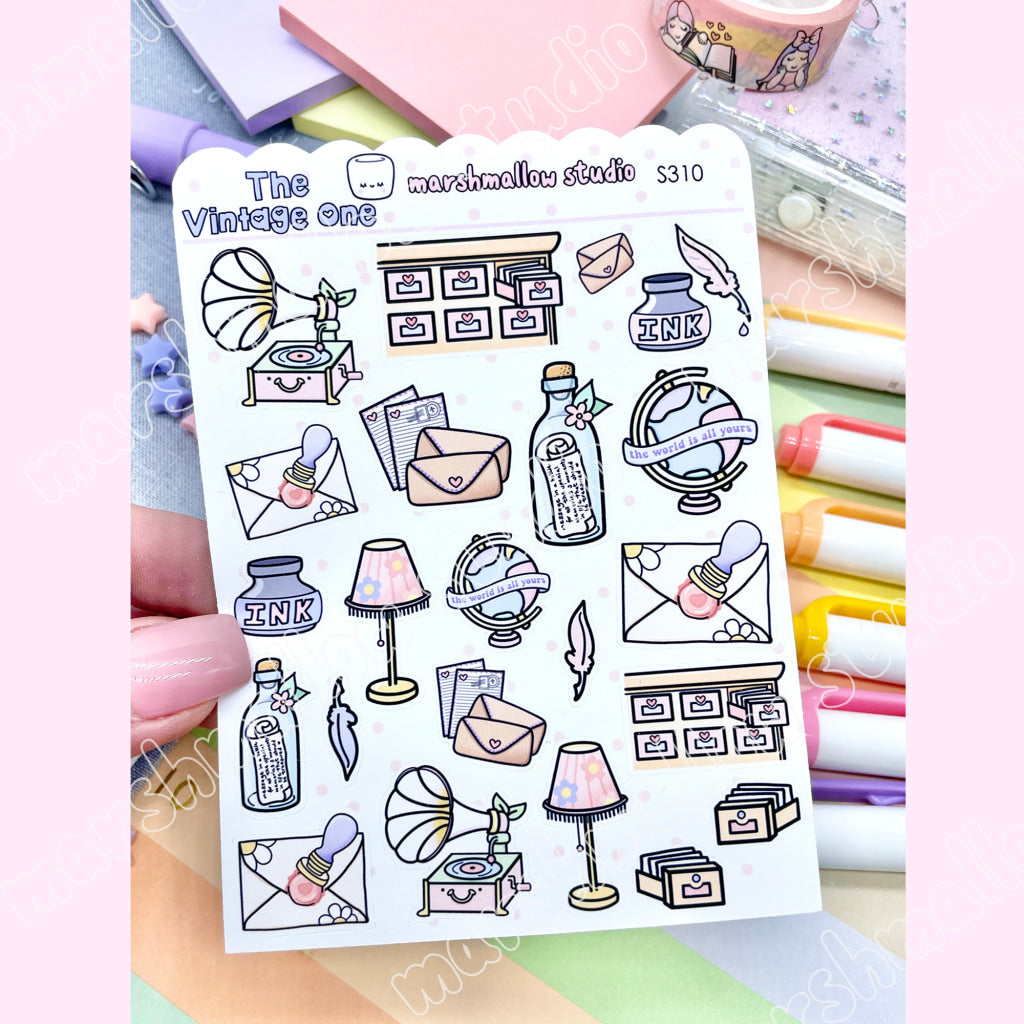 THE VINTAGE ONE STICKER SAMPLER - S310