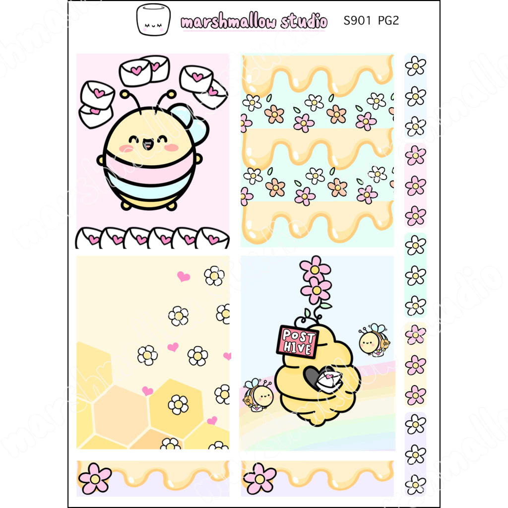 VERTICAL KIT - MAIL BEE - PLANNER STICKERS - S901 PG1-4