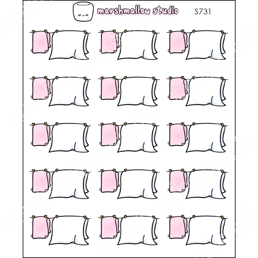 WASH LINEN (WASHING LINE) - PLANNER STICKERS - S731